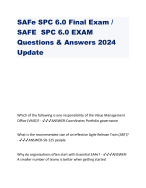 SAFe SPC 6.0 Final Exam / SAFE SPC 6.0 EXAM Questions & Answers 2024 ...