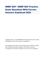 RNRF DCF / RNRF DCF Practice Exam Questions With Correct Answers ...