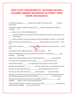 NFPA 24 Test (TFM10)questions with correct answers latest 2024/2025 ...