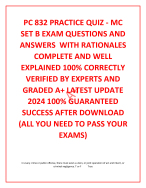 PC 832 PRACTICE QUIZ MC SET A AND B EXAMS IN A BUNDLE QUESTIONS AND ...