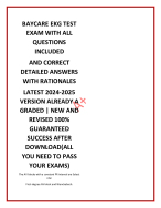 BAYCARE EKG TEST EXAM WITH ALL QUESTIONS AND CORRECT DETAILED ANSWERS ...