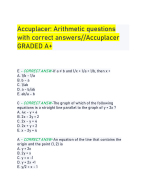 Accuplacer: Arithmetic questions with correct answers//Accupla - DocMerit