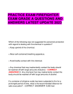 PRACTICE EXAM FIREFIGHTER EXAM GRADE A QUESTIONS AND ANSWERS LATES ...
