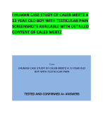 I HUMAN CASE STUDY OF CALEB MERTZ A 13 YEAR OLD BOY WITH TESTICULAR ...