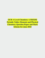OCR A Level Chemistry A H432/01 Periodic Table, Elements and Physical ...