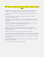 HUC Mock Certification Exam with Complete solution updated 2024 - DocMerit