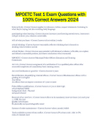 MPOETC Test 1 Exam Questions with 100% Correct Answers 2024 - DocMerit