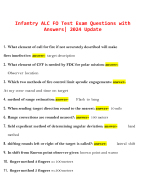 Infantry ALC FO Test Exam Questions with Answers| 2024 Update - DocMerit