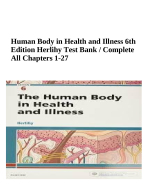 Human Body in Health and Illness 6th Edition Herlihy Test Bank ...