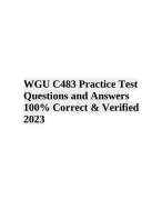 WGU C483 Practice Test Questions and Answers 100% Correct & Verified ...
