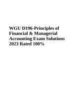 WGU D196-Principles of Financial & Managerial Accounting | Exam ...