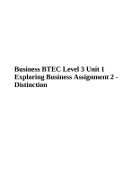 Business BTEC Level 3 Unit 5 Assignment 2, Business BTEC Unit 5 ...