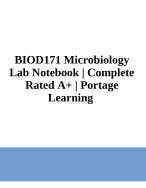 IOD171 Microbiology Lab Notebook | Portage Learning - DocMerit