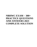 NBHWC EXAM PRACTICE QUESTIONS AND ANSWERS LATEST UPDATED 2024-2025 ...