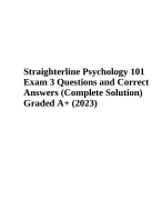 Straighterline Psychology 101 Exam 3 Questions with 100% Correct ...