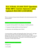 TCC Final Exam Test 2024 Open Book - Questions With 100% Correct ...