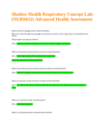 Shadow Health Respiratory Concept Lab, Shadow Health Respiratory ...