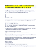 Webce Insurance Test Questions With Answers, Webce Exam Questions With ...