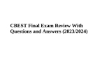 CBEST EXAM QUESTIONS WITH 100% CORRECT ANSWERS LATEST 2024/2025 & CBEST ...