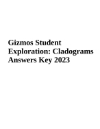 Gizmos Student Exploration: Cladograms Answers Key - DocMerit