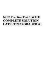 NCC Practice Test 1 WITH COMPLETE SOLUTION LATEST UPDATE 2024/2025 ...