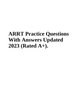 ARRT Practice Exam Questions With Answers 2024/2025, ARRT Registry Exam Questions with Correct ...