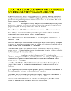 TCCC - CLS EXAM QUESTIONS WITH COMPLETE SOLUTIONS LATEST 2024/2025 ...