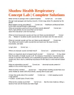 Shadow Health Respiratory Concept Lab | Complete Solutions - DocMerit