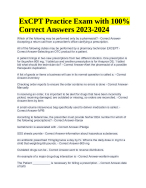ExCPT Practice Exam with 100% Correct Answers Latest Update 2024-2025 ...
