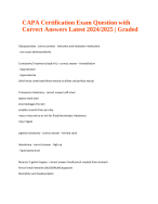 CAPA Certification Exam Question with Correct Answers, CAPA Test Bank ...