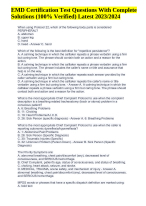 EMD Test Questions With Solutions Latest Update, EMD Test Questions ...