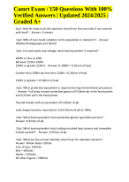Camrt Exam / 150 Questions With 100% Verified Answers | Updated 2024/ ...