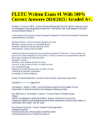 FLETC Written Exam 1 Questions With 100% Correct Answers, FLETC Test 3 ...