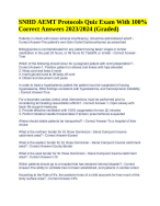 SNHD AEMT Protocols Exam With 100% Correct Answers Latest Updated 2024/ ...