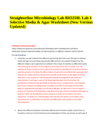 Straighterline Microbiology Lab BIO250L Lab 4 Selective Media & Agar ...