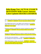 Delta Ramp ACTUAL EXAM QUESTIONS With Answers, RAMP Certification Test ...