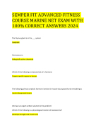 Semper Fit Basic Fitness Course Marinenet Test Questions With Complete ...