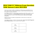 BIOC 3560 Final Exam Questions and Answers, BIOCHEM 3560 Quiz 1&2 ...