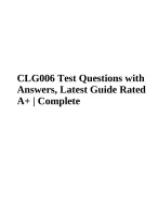 CLG006 Test Questions with Answers, CLG 0010 DoD Exam With Answers, CLG ...