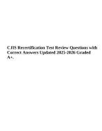 CJIS Recertification Test Review Questions with Correct Answers Updated ...