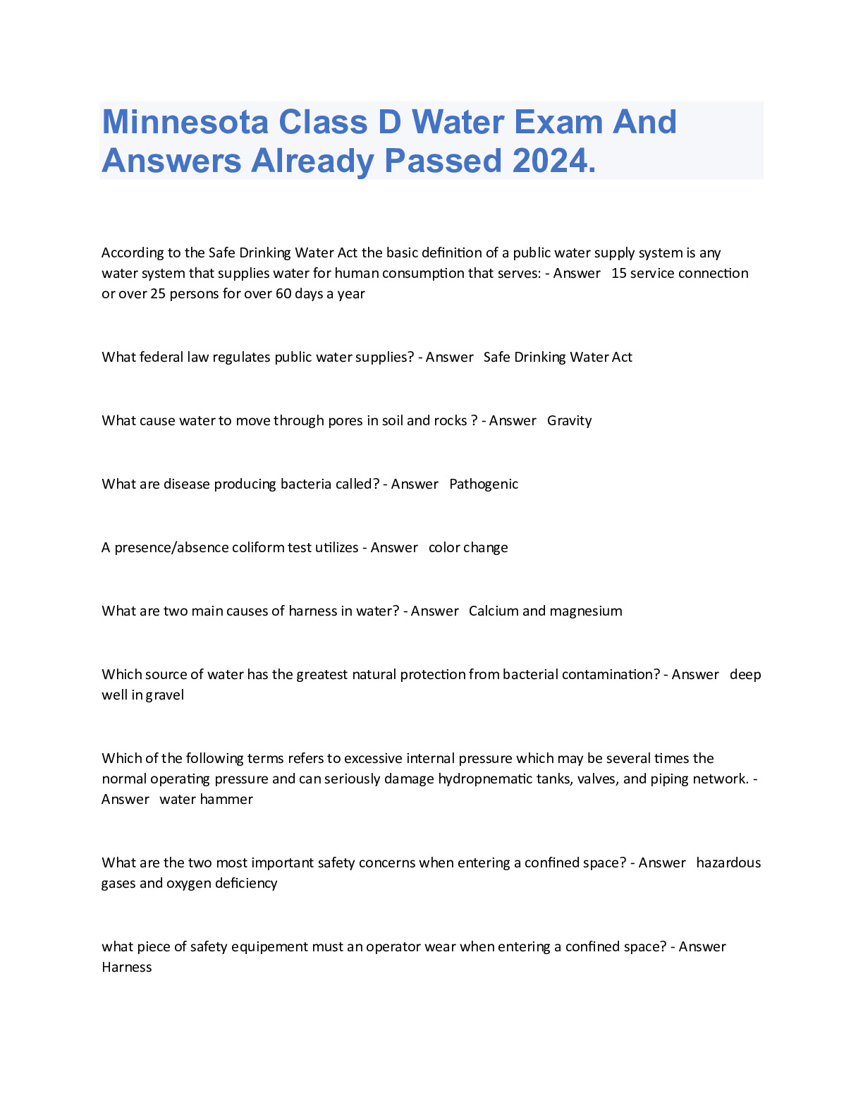 Operation of Wastewater Treatment Plants Levels 1-2 Exam Prep And ...