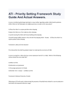 ATI - PRIORITY SETTING FRAMEWORKS BEGINNING FINAL TEST WITH 2023/2024 ...