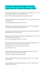 Portage Pathophysiology module 8 Exam with All Correct Answers 2025 ...