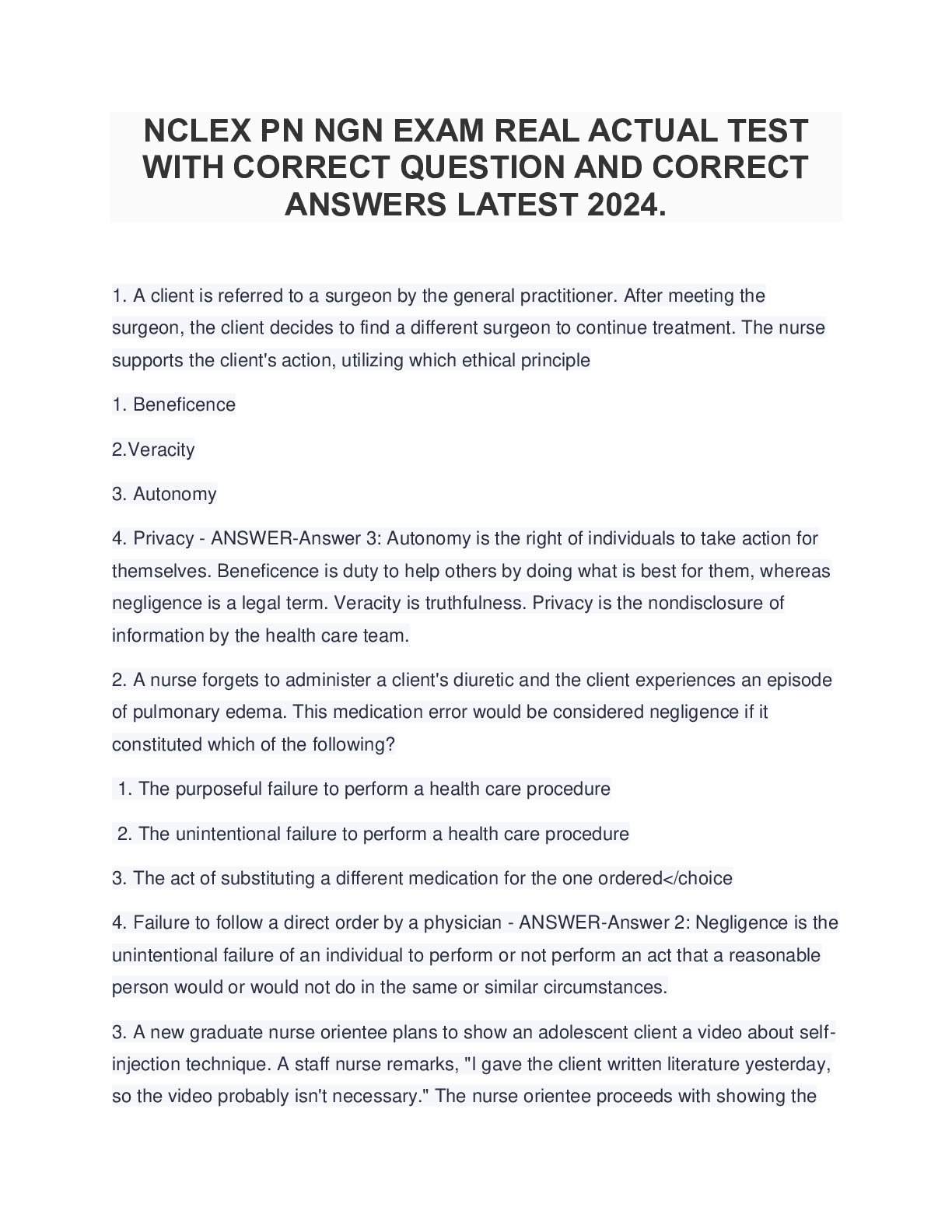 ATI TEAS ,NCLEX NEXT GEN EXAM PREP - DocMerit