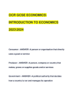 OCR GCSE ECONOMICS\ INTRODUCTION TO ECONOMICS 2023\2024 - DocMerit