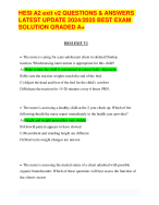 HESI A2 EXIT V2 Questions & Answers Latest Update 2024 2025 - DocMerit