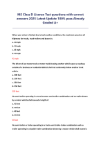 MS Class D License Test questions with correct answers 2025 Latest ...