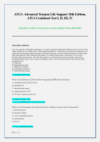 ATLS -Advanced Trauma Life Support 10th Edition, ATLS Combined Test I ...