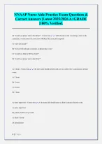 NNAAP Nurse Aide Practice Exam Questions and Correct Answers |Latest ...