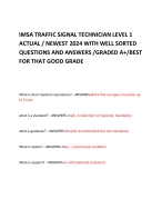 IMSA TRAFFIC SIGNAL TECHNICIAN LEVEL 1 ACTUAL / NEWEST 2024 WITH WELL ...